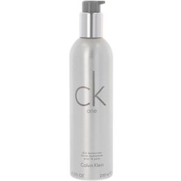 Calvin Klein Herren Bodylotion "ck one", 250ml, silber, Hautpflegemittel, mit zitrischer Duftnote