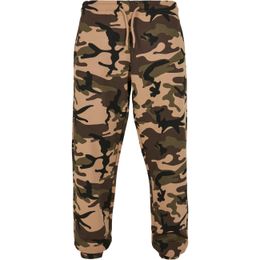 Urban Classics Herren Stoffhose "Urban Classics Herren Basic Camo Sweatpants 2.0"woodcamo, Gr. XXS, 80% Baumwolle, 20% Polyester, Hosen