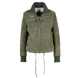 Freaky Nation Damen Lederjacke "Helin-FN"khaki, Gr. S, Oberstoff: 100% Leder; Futter: 100% Polyester, Jacken