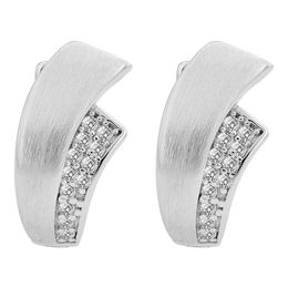 Adelia&acute;s ADELIA ́S Damen Klappcreolen "Damen Ohrringe &ndash; Klappcreole aus 925 Silber mit Zirkonia"silber, Silber 925 (Sterlingsilber), Ohrringe, Ein kleines