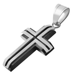 Adelia&acute;s ADELIA ́S Damen Kettenanh&auml;nger "Unisex Anh&auml;nger &ndash; Kreuz Kreuzanh&auml;nger aus Edelstahl", Edelstahlwei&szlig;, Edelstahl, Schmuckanh&auml;nger, Ideal als Geschenk