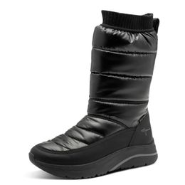 Tamaris Damen Winterstiefel, Gr. 40schwarz, Lederimitat, Textil, unifarben, Basic, Schuhe, Plateau, Winterboots, Outdoorschuh mit DUO-Tex-Ausstattung