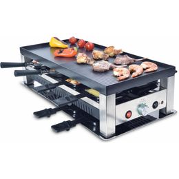 Raclette "Typ 791", B:56cm H:15cm T:27cm, schwarz, SOLIS OF SWITZERLAND, Raclettes, 5in1: Raclette, Tischgrill, Cr&eacute;pe, Mini Wok, Pizza