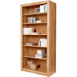 B&uuml;cherregal, B:90cm H:191cm T:42cm, beige, VOGL M&Ouml;BELFABRIK, Wohnzimmer, Regale, "Toronto", in 2 H&ouml;hen, Breite 90 cm, teilmassiv, Made in Germany