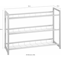 Schuhregal HAKU, grau, Metall, Flur, Regale