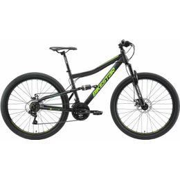 Bikestar Mountainbike, 43cm, 27,5 Zoll (69,85cm), schwarz, Fahrr&auml;der, f&uuml;r Damen und Herren, Kettenschaltung