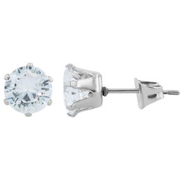 Adelia&acute;s ADELIA ́S Damen Paar Ohrh&auml;nger "Damen Ohrringe &ndash; Ohrstecker aus Edelstahl mit Zirkonia"silber, Edelstahl, Ohrringe, Sch&ouml;ne Geschenkidee zum 