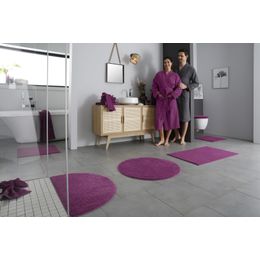 Badematte OTTO HOME, H:10mm, lila, Polyester, Badematten, "Vanessa, Badvorleger, Badezimmer Teppich", Badteppich, weiche Haptik, unifarben