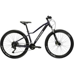 KROSS Mountainbike "Damen Hardtail Lea 5.0", 43cm, 27,5+ Zoll (69,85cm) hinten: 27,5+ Zoll (69,85cm), blau, Fahrr&auml;der
