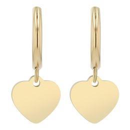 Adelia&acute;s ADELIA ́S Damen Kettenanh&auml;nger "Damen Anh&auml;nger &ndash; Herzanh&auml;nger aus Edelstahl", Edelstahlgold, Edelstahl, Schmuckanh&auml;nger, Zum Verschenken &ndash; ideal zum