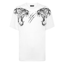 Plein Sport Jungen T-Shirt "Tiger"01, wei&szlig;, Gr. XS, Obermaterial: 100% Baumwolle, Shirts