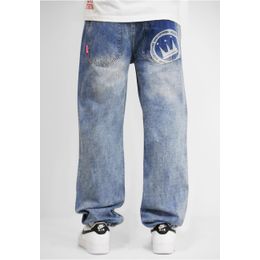 Dada Supreme Herren Bequeme Jeans "Dada Supreme Dada Supreme Coin Crown Loose Fit Jeans", blau, Gr. 36, 100% Baumwolle, Jeans
