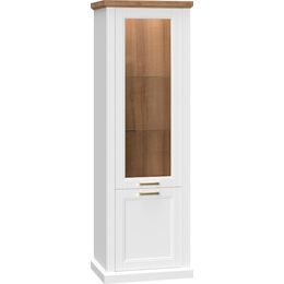 Vitrine OTTO HOME, B:66cm H:200cm T:48cm, wei&szlig;, MDF, Sicherheitsglas, Spanplatte, Wohnzimmer, Schr&auml;nke, "Tara", lackiert mit wasserbasiertem UV-Lack,