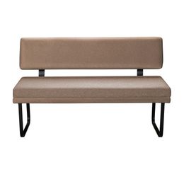 Sitzbank OTTO HOME, B:141cm H:88cm T:67cmdunkelbeige, Massivholz, Metall, Polyester, Spanplatte, Esszimmer, Sitzb&auml;nke, "Gabi Esszimmerbank, Bank,