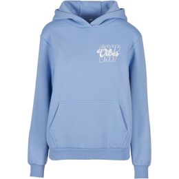 MISS TEE Damen Kapuzenpullover "Miss Tee Good Vibes Puff Print"powderblau, Gr. M, mehrfarbig, 70% Baumwolle, 30% Polyester, Pullover