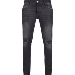2Y STUDIOS Herren Bequeme Jeans "2Y Studios Herren 2Y Skinny Fit Jeans"schwarz, Gr. 32, unifarben, 97% Baumwolle, 3% Elasthan, Jeans