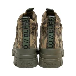 Buffalo Damen Stiefel "Buffalo ASPHA NC MID - VEGAN NUBUCK", Gr. 37, gr&uuml;n, Polyurethan, unifarben, Schuhe