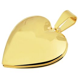 Adelia&acute;s ADELIA ́S Damen Kettenanh&auml;nger "Anh&auml;nger &ndash; Medaillon Gravuranh&auml;nger aus Edelstahl", Edelstahl, gold, Edelstahl, Schmuckanh&auml;nger, Ein kleines Geschenk