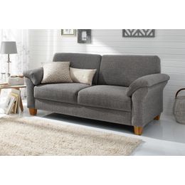 3-Sitzer Home Affaire, B:186cm H:87cm T:88cm, grau, Struktur (100% Polyester);Luxus-Microfaser ALTARA NUBUCK (100% Polyester);MELROSE (100%