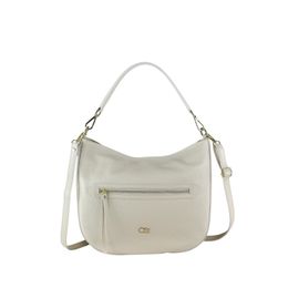 Damen Schultertasche "Summer", Collezione Alessandro, beige, Leder, Taschen, aus italienischem Leder