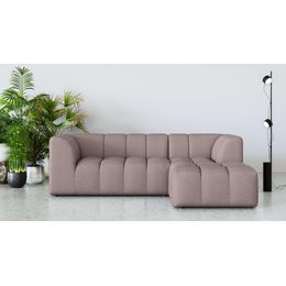 Ecksofa Home Affaire, B:255cm H:81cm T:177cm, braun, 100% Polyester, Wohnzimmer, Sofas, "TUURE L-Form, Verl&auml;ssliche Qualit&auml;t, moderne Steppung,