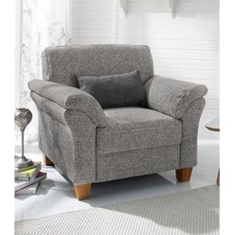 Sessel Home Affaire, B:101cm H:87cm T:88cm, grau, Struktur (100% Polyester);Luxus-Microfaser ALTARA NUBUCK (100% Polyester);MELROSE(100%
