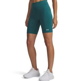 Under Armour Damen Trainingsshorts "MOTION BIKE SHORT EMEA"rack gr&uuml;n,, wei&szlig;, Gr. M, Obermaterial: 80% Polyester, 20% Elasthan, Hosen, f&uuml;r vielseitige