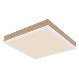 Globo LIGHTING LED Deckenleuchte "DORO", 1 Stk.wei&szlig;, Wohnzimmer, Leuchten, Deckenlampe/holzoptik/quadratisch/3000K/Wohnzimmer/Schlafzimmer