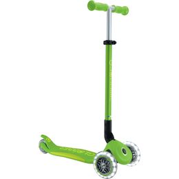 Globber Kinder Tretroller "Globber ELITE LIGHTS, mit Leuchtrollen"gr&uuml;n, B:28cm L:58cm, Roller
