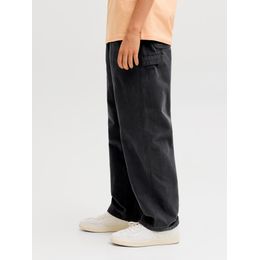Jack & Jones Kinder 5-Pocket-Hose "JPSTALEX RAYE WORKER PANT SN JNR", schwarz, Gr. 128, JACK & JONES JUNIOR, unifarben, Web, Obermaterial: 100% Baumwolle, Hosen