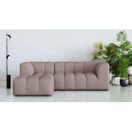 Ecksofa Home Affaire, B:255cm H:81cm T:177cm, braun, 100% Polyester, Wohnzimmer, Sofas, "TUURE L-Form, Verl&auml;ssliche Qualit&auml;t, moderne Steppung,
