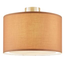 OTTO HOME Deckenleuchte "Stellan", 1, &Oslash; 40cm H: 32cm, 1 Stk., braun, Wohnzimmer, Leuchten, Deckenlampe mit Stoff - Schirm, &Oslash; 40 cm, H&ouml;he 32 cm