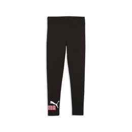 Puma M&auml;dchen Leggings "ESS 2 COLOR NO.1 LOGO LEGGINGS G"Puma schwarz, wild pink, Gr. 176, bedruckt, Jersey, Obermaterial: 95% Baumwolle, 5% Elasthan,
