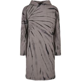 Urban Classics Damen Shirtkleid "Urban Classics Damen Ladies Oversized Tie Dye Hoody Dress"schwarz, asphalt, Basic, Gr. S, 100% Baumwolle, Kleider