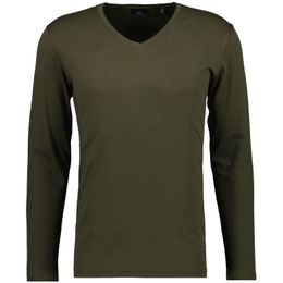 Ragman Herren Langarmshirt, gr&uuml;n, Gr. M, Baumwolle, Shirts