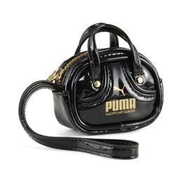 Puma Damen Tragetasche "Puma 1976 0.2 l Grip-Bag mit Schl&uuml;sselanh&auml;nger Erwachsene"schwarz archive gold gelb, Taschen