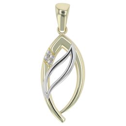 Adelia&acute;s ADELIA ́S Damen Kettenanh&auml;nger "Damen Anh&auml;nger aus 333 Gold mit Zirkonia", Gelbgold 333wei&szlig;, Gelbgold 333, Schmuckanh&auml;nger, Eine sch&ouml;ne Geschenkidee
