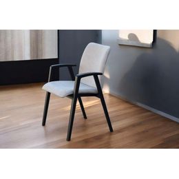 Armlehnstuhl OTTO HOME, B:56cm H:86,5cm T:64cm, schwarz, Holzwerkstoff, Massivholz, Polyester, Esszimmer, St&uuml;hle, "Loreen Esszimmerstuhl,