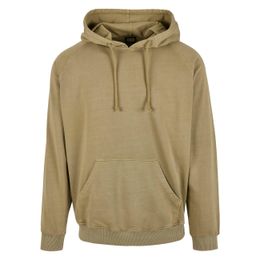 Urban Classics Herren Rundhalspullover "Urban Classics Herren Overdyed Hoody"khaki, Gr. M, unifarben, 100% Baumwolle, Pullover