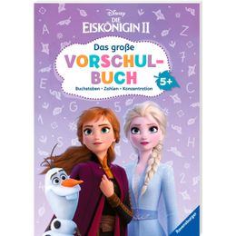 Ravensburger Kinderbuch "Disney Die Eisk&ouml;nigin 2 Das gro&szlig;e Vorschulbuch", B:21cm H:29,5cm T:1cm, bunt, B&uuml;cher