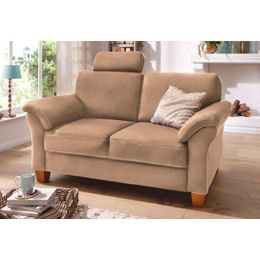 2-Sitzer Home Affaire, B:156cm H:87cm T:88cm, braun, Struktur (100% Polyester);Luxus-Microfaser ALTARA NUBUCK (100% Polyester);MELROSE (100%