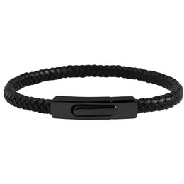 Adelia&acute;s ADELIA ́S Damen Armreif "Unisex Armband &ndash; Armreif aus Leder 21 cm", 21cm, Lederschwarz, Leder, Armb&auml;nder, Perfekt zum Verschenken an besondere 
