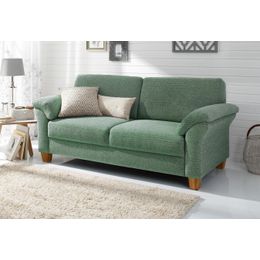 2-Sitzer Home Affaire, B:156cm H:87cm T:88cm, gr&uuml;n, Struktur (100% Polyester);Luxus-Microfaser ALTARA NUBUCK (100% Polyester);MELROSE (100%