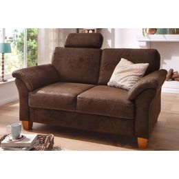 2-Sitzer Home Affaire, B:156cm H:87cm T:88cm, braun, Struktur (100% Polyester);Luxus-Microfaser ALTARA NUBUCK (100% Polyester);MELROSE (100%
