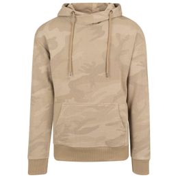 Urban Classics Herren Kapuzenpullover "Urban Classics Herren High Neck Camo Hoody"sandcamo, Gr. M, mehrfarbig, 60% Baumwolle, 40% Polyester, Pullover