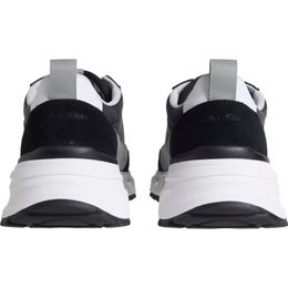 Herren Sneaker "HIKE RUNNER CASUAL NY-SU", Calvin Klein Jeans, Gr. 43schwarz, grau, wei&szlig;, Leder, Textil, kontrastfarbene Details, Schuhe, Halbschuh,