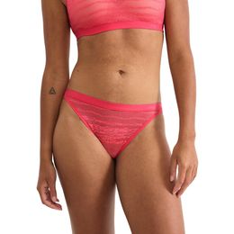 Sloggi Damen String "FREE Evolve", Gr. 2flamingo, Single Jersey, Obermaterial: 65% Polyamid, 35% Elasthan, unifarben, Unterhosen, super weich,