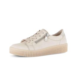 Gabor Damen Sneaker "Sneaker low Materialmix Leder", Gr. 40,5beige, Schuhe