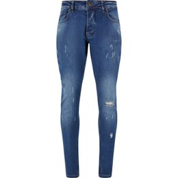 2Y STUDIOS Herren Bequeme Jeans "2Y Studios Herren 2Y Skinny Fit Jeans"blau, Gr. 33, unifarben, 97% Baumwolle, 3% Elasthan, Jeans