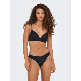 Only Damen T-Shirt-BH "ONLTRACY LAURA MOLDED BRA NOOS ACC", Gr. XL, schwarz, Jersey, Obermaterial: 75% Nylon, 25% Elasthan, unifarben, BHs, Kunstfaser
